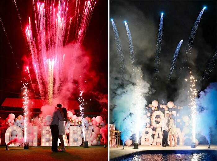 Салют фейерверк ночной для гендер пати мальчик