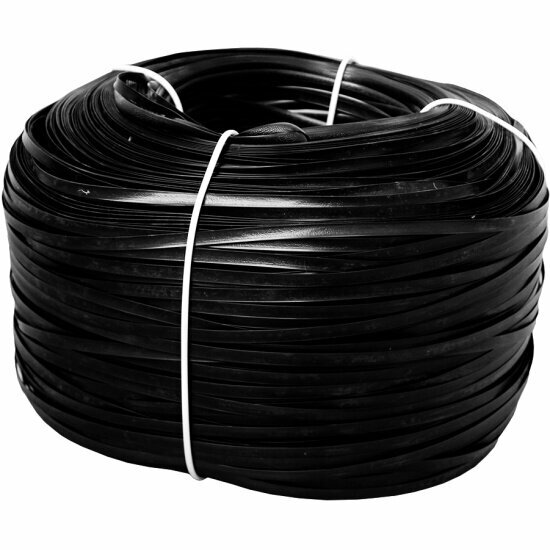 Ротанг M-group чёрный, плоский (10кг)