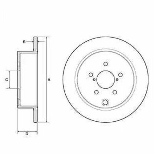 Тормозной диск задний Delphi BG4776C для Subaru Forester, Impreza, XV
