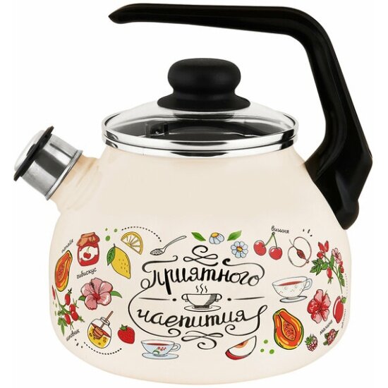 Чайник Appetite Приятного аппетита эмалированная 3,0л со свистком (4с209я Приятного аппетита )