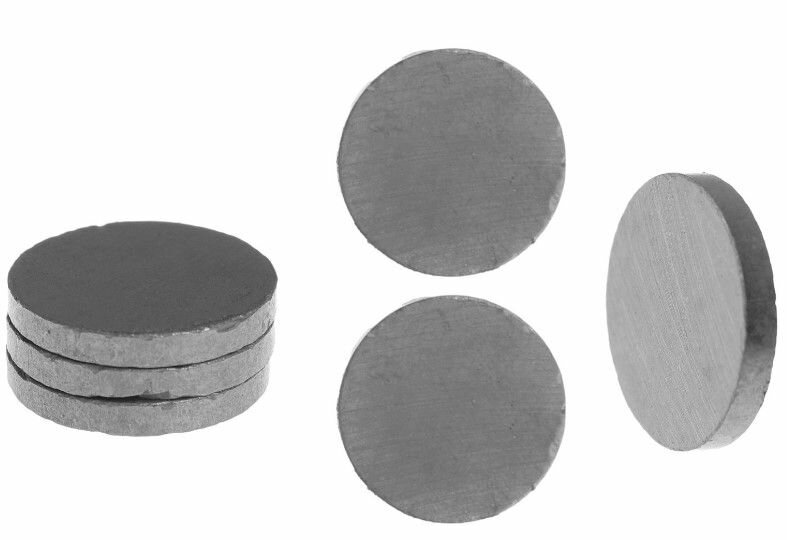 Магнит "Круг", основа для создания поделок и сувениров, набор крепелений для скрапбукинга, заготовки для творчества и рукоделия, 6 шт, размер 1 шт. - 2,2 см