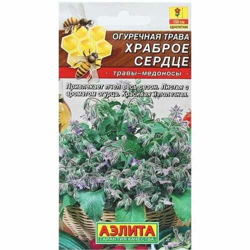 Семена Бораго (огуречная трава) Храброе сердце 0.5г Одн 150см (Аэлита) Травы-медоносы