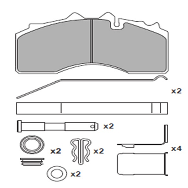 WUHLERMANN 31010042 колодки тормозные wva29227 / 29316 с р / к, зад дисковый тормоз bpw tsb 3709\ bpw