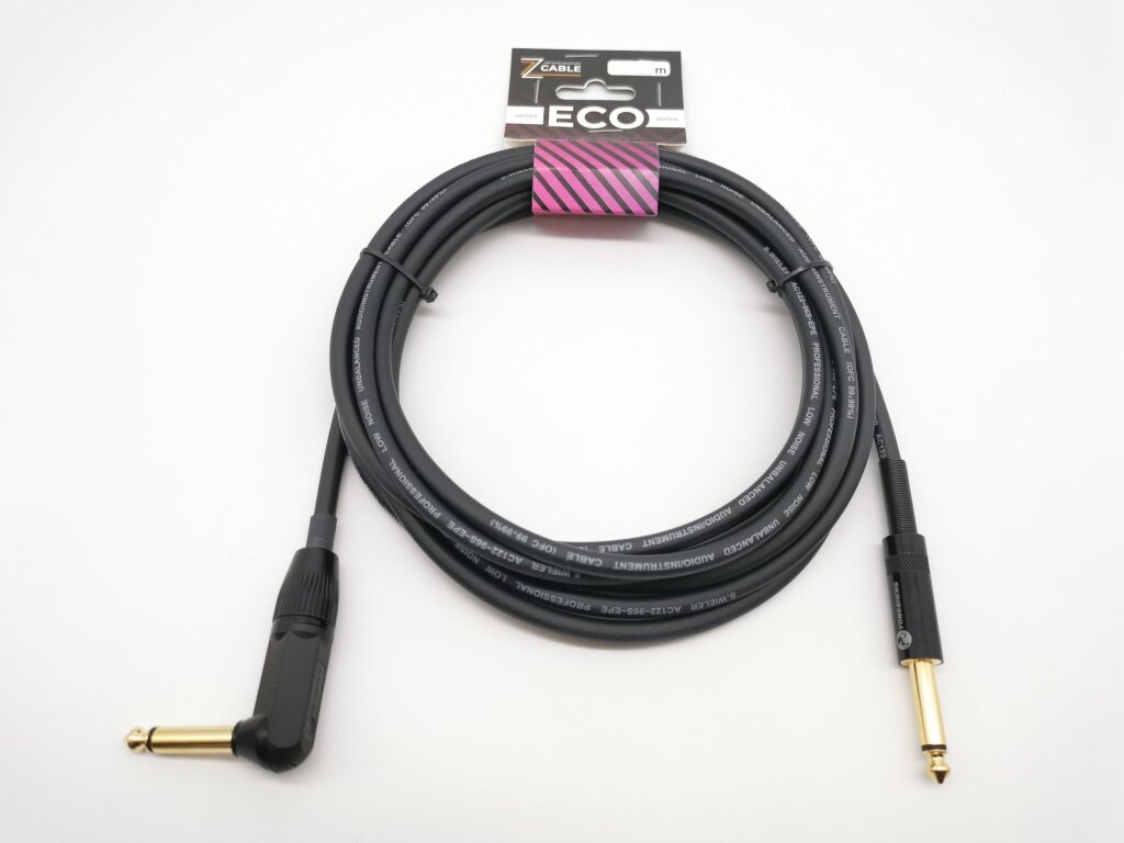 E58-JR-J-0400-0 Кабель инструментальный, 4м, прямой/угловой, ZZcable