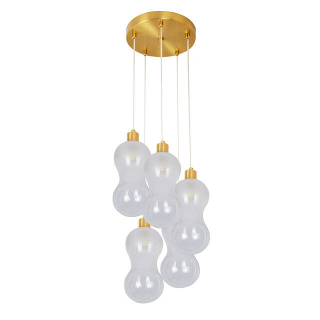 Люстра подвесная DECITY Крайс 5х7Вт G9 металл стекло латунь