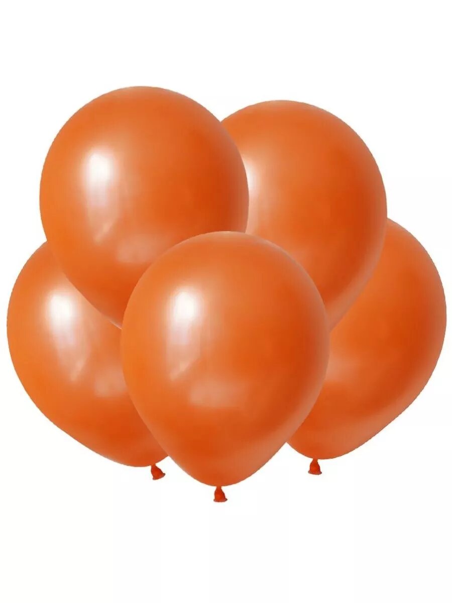 Оранжевый, Пастель / Orange, латексный шар (5"/12,5 см ) 100 шт. / Веселый праздник