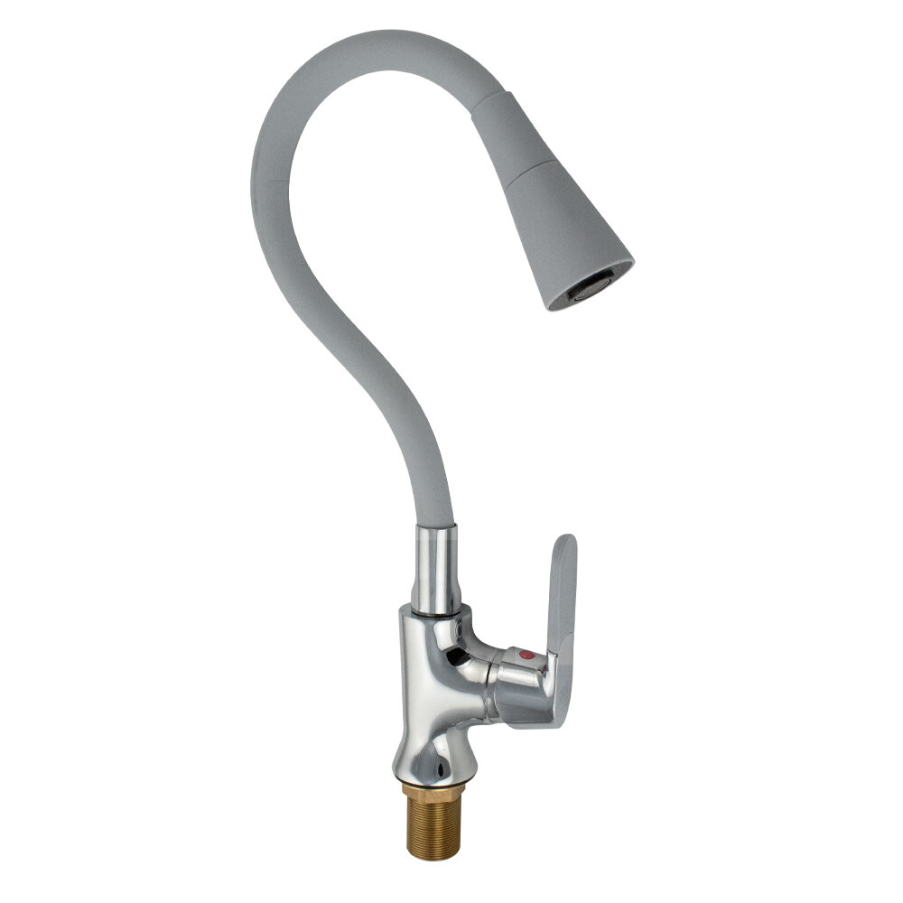 Смеситель для кухни МАК 4108 ЦАМ Серый