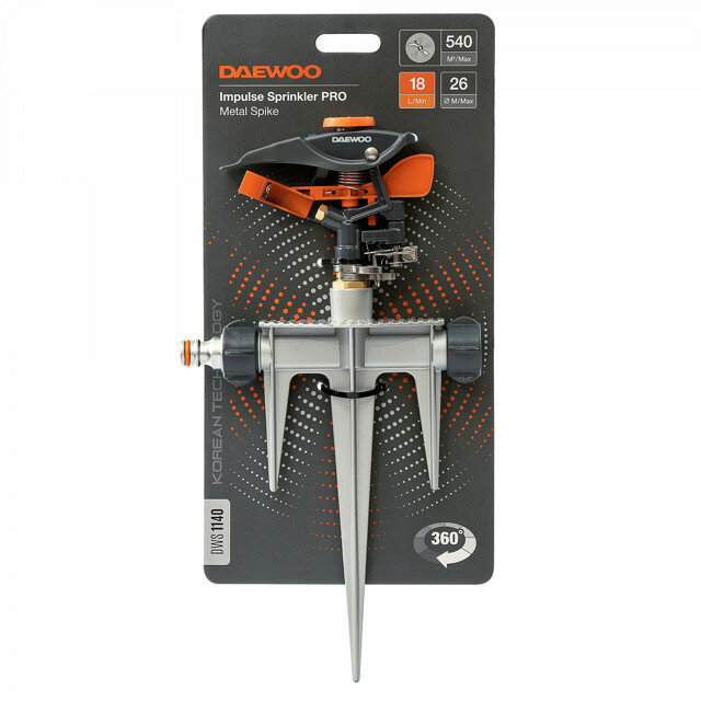 DAEWOO импульсный металлический разбрызгиватель для полива сада и участка для огорода