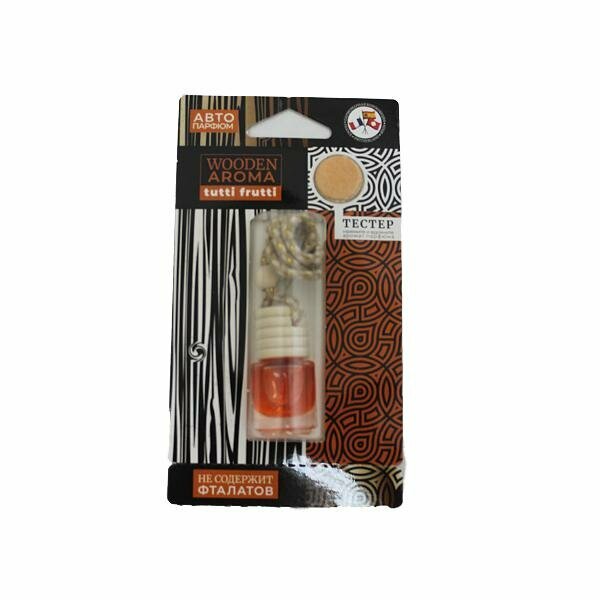 Ароматизатор FOUETTE "Wooden Aroma" WA-13 "Tutti Frutti" подвесной, в стеклянном флаконе