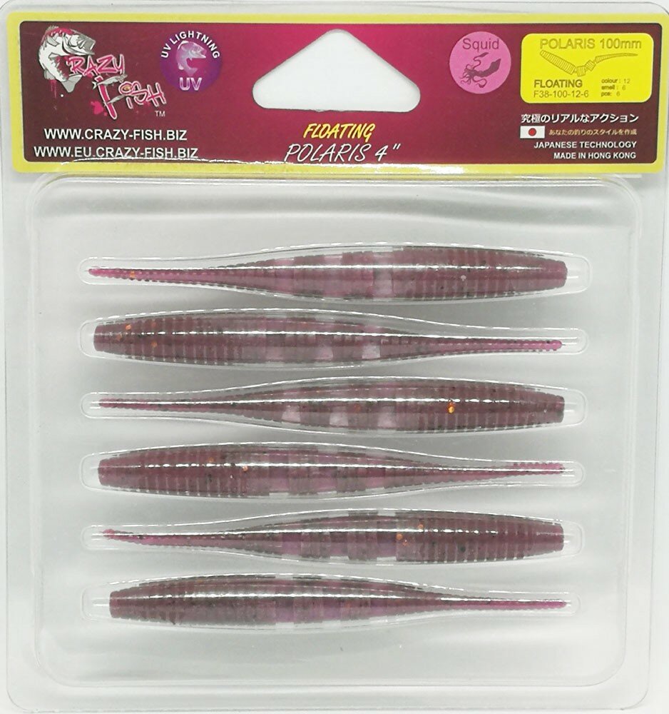 Силиконовая приманка Crazy Fish POLARIS 4 38-100-12-6-F
