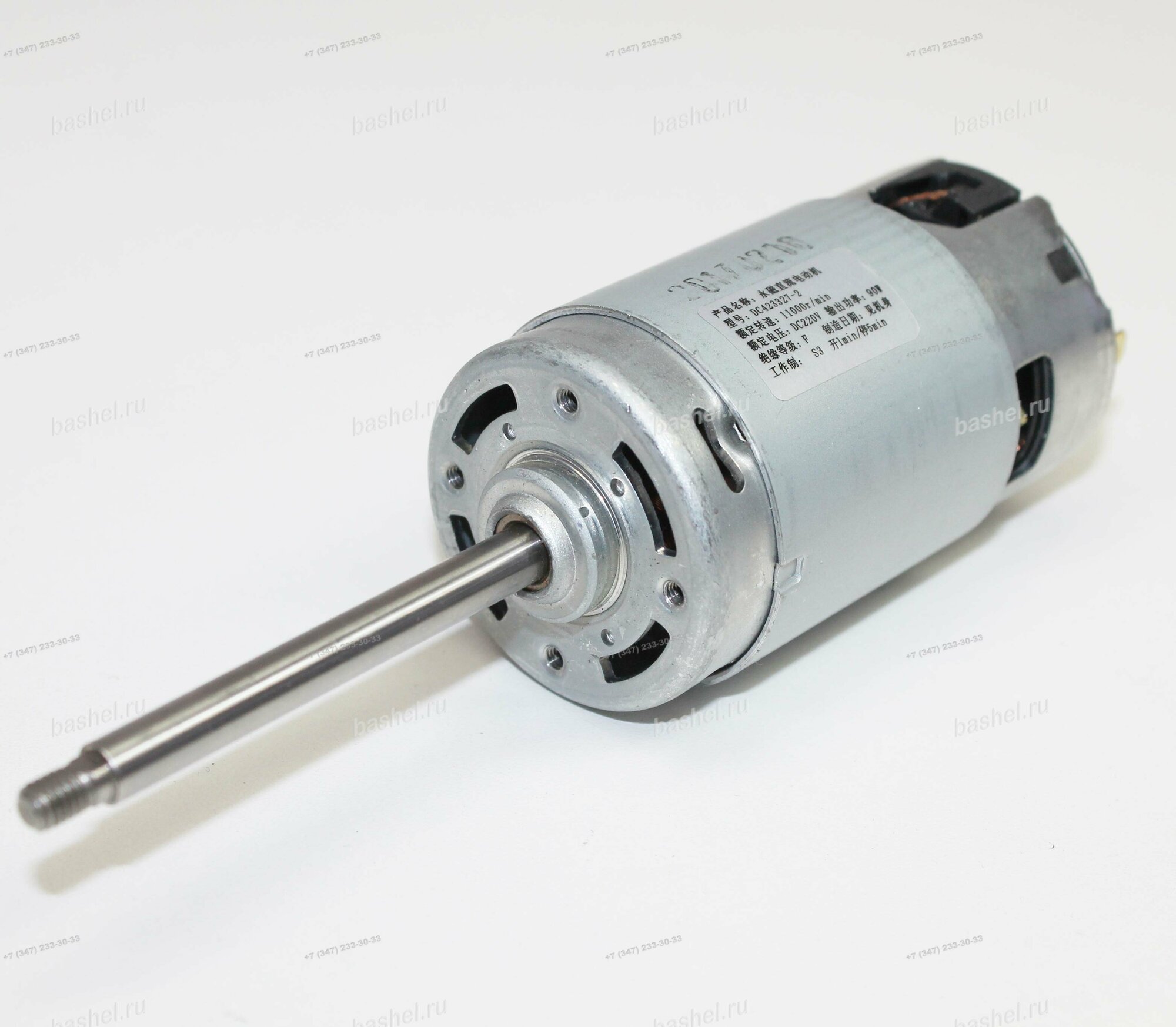 Электродвигатель для блендера DC423327-2 90W, 220VDC, 11000r/min (вал 63х6,4мм, двухстороняя лыска с резьбой М5)