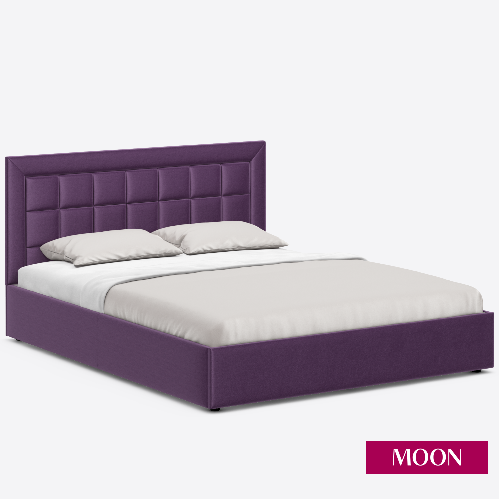Кровать односпальная с подъемным механизмом, MOON FAMILY 1251, размер 120х200 см, велюр фиолетовый. Ортопедическое основание в комплекте