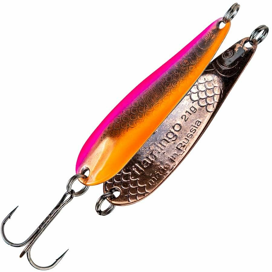 Блесна литьевая из латуни на щуку, покрыта медью RB Фламинго 21гр - 71