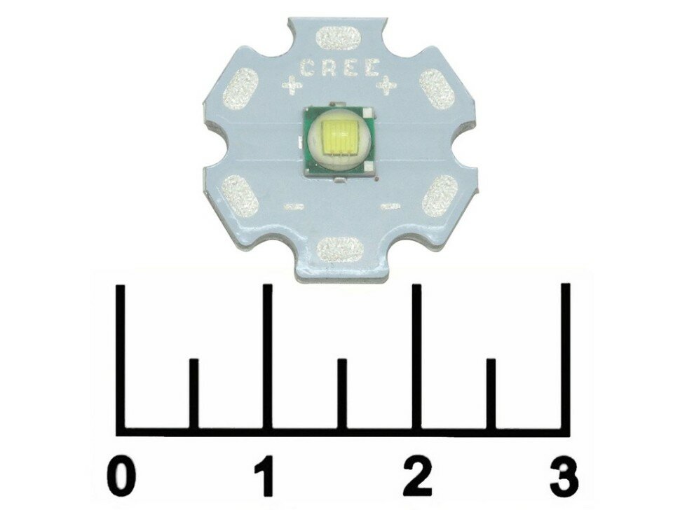 Светодиод LED 10W белый холодный T6 3V 20мм XML Cree