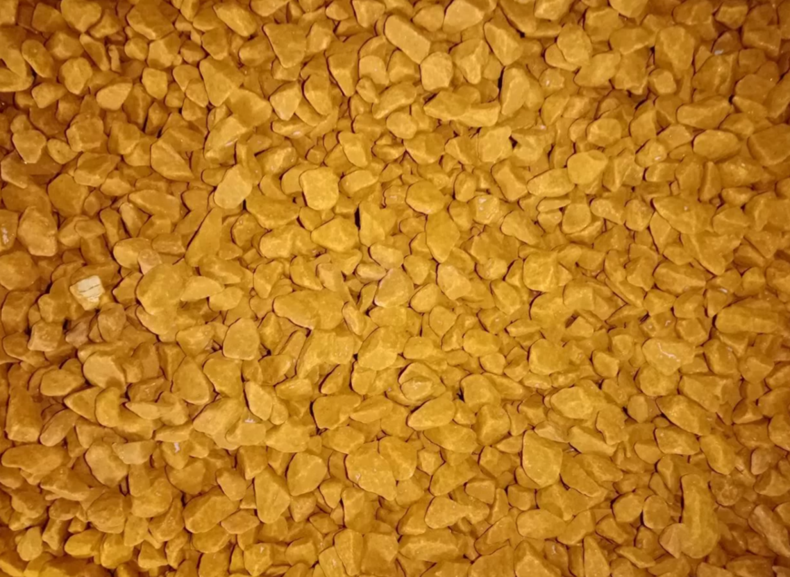 Цветная мраморная крошка фр.7-12мм, желтая 2кг