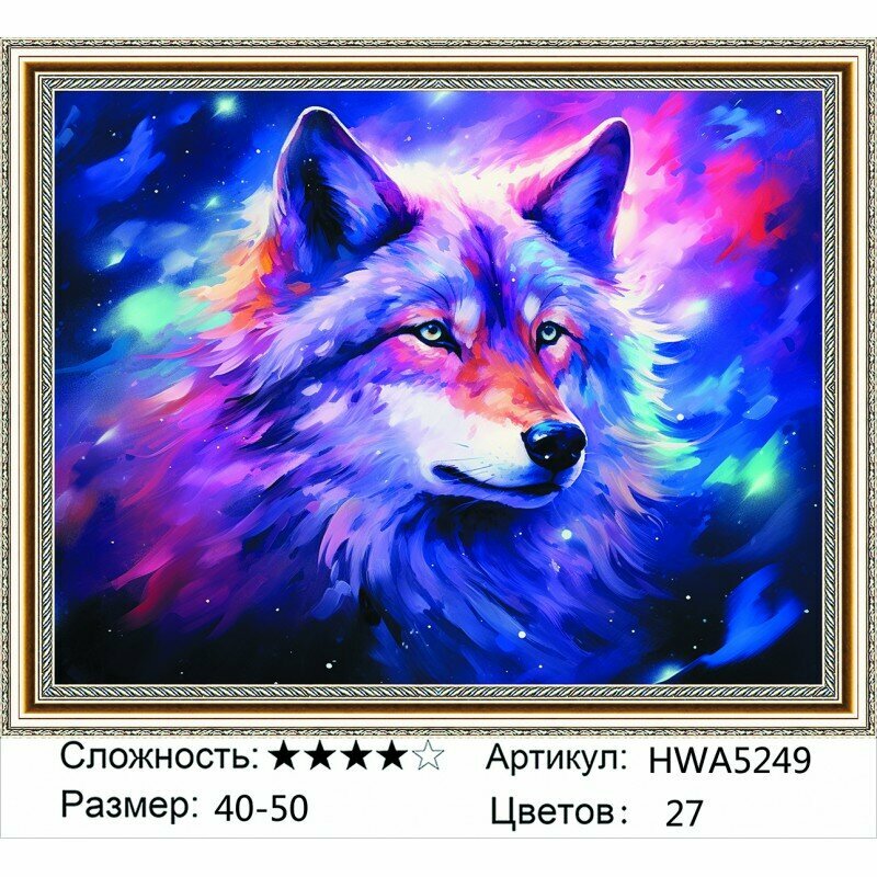 Алмазная мозаика Painting Diamond HWA5249, холст на подрамнике, круглые стразы, 40x50 см