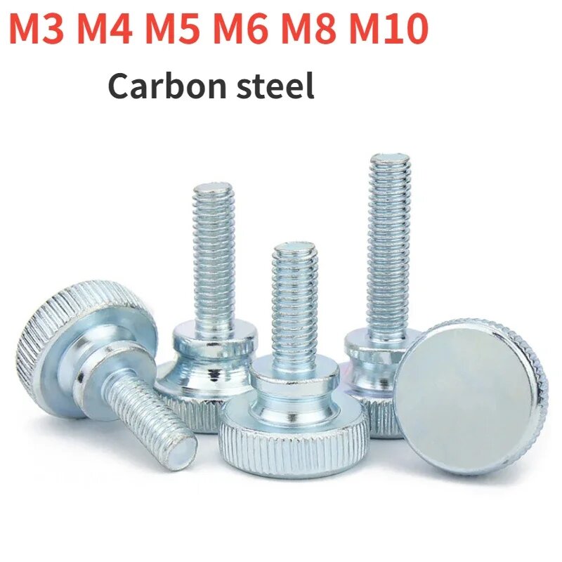 Ручной винт с высокой головкой из углеродистой стали M3-M10 M5--2pcs, 10mm
