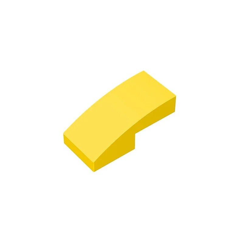 Gobricks Желтый наклонный блок для сборки, Цвет: 030