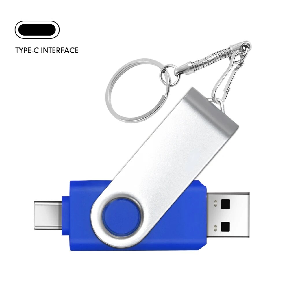 Флеш-накопитель Type-C OTG флеш-диск USB 2,0 64 ГБ 32 ГБ, флэш-накопитель для смартфона, мини-флешка USB Type-C, двойной разъем