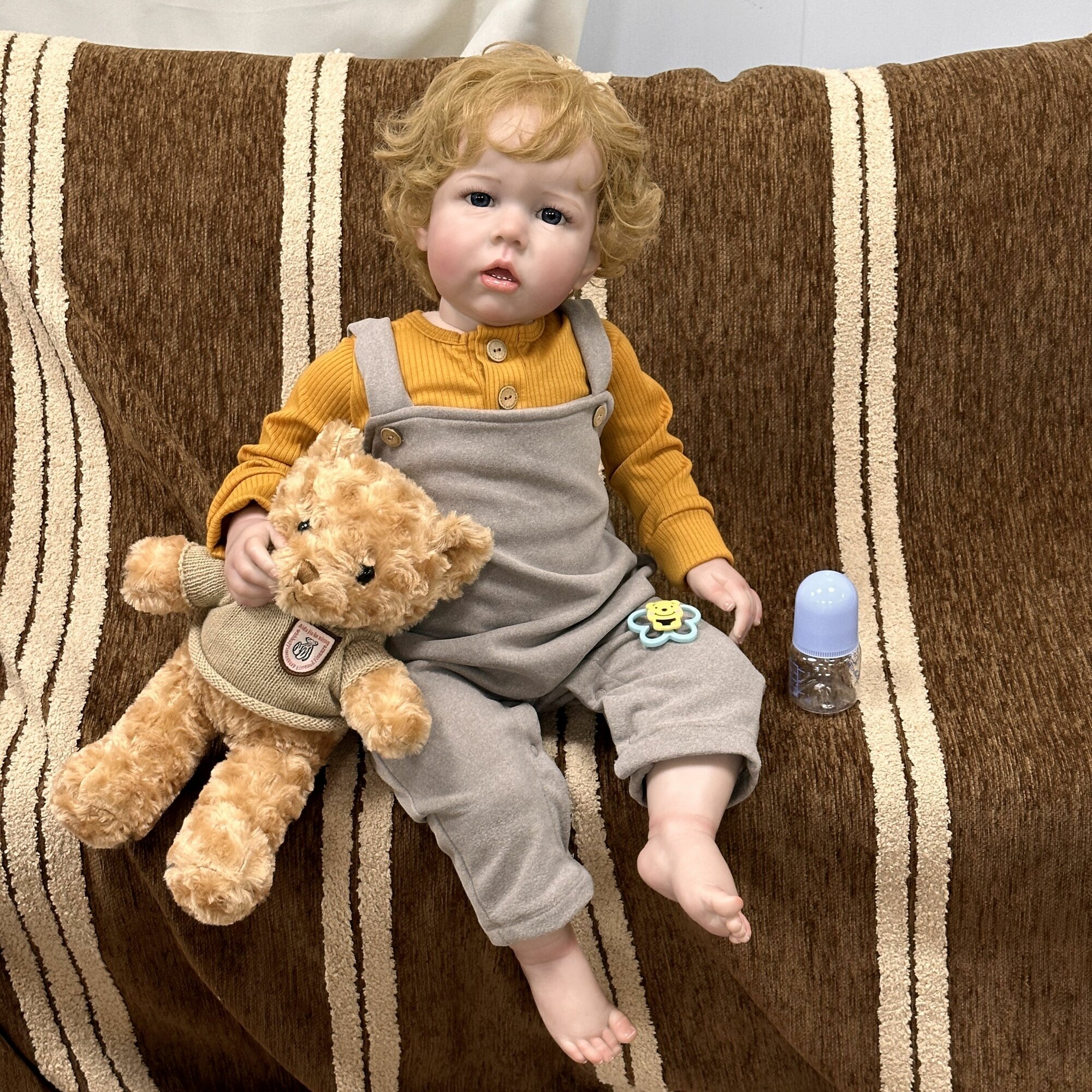 Кукла реборн силиконовая 70см Cokela Корпус из мягкой ткани/Унисекс/Реалистичная кукла