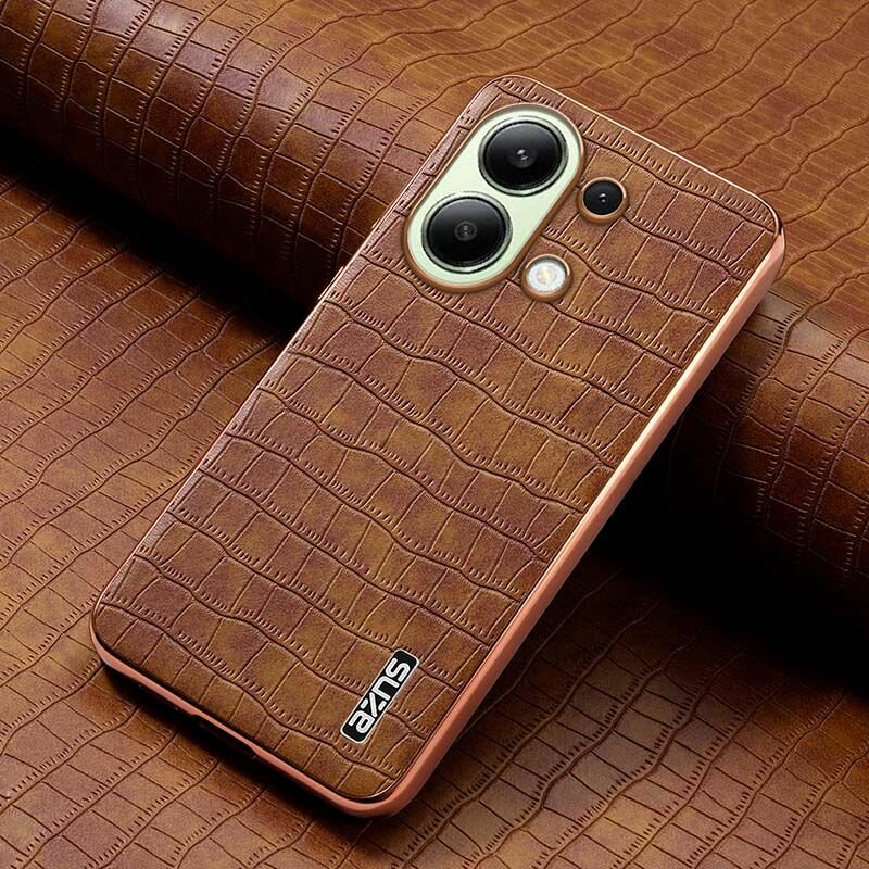 Чехол на Xiaomi Redmi Note 13 4G/Сяоми Редми Ноут 13 4G Роскошная кожа противоударный