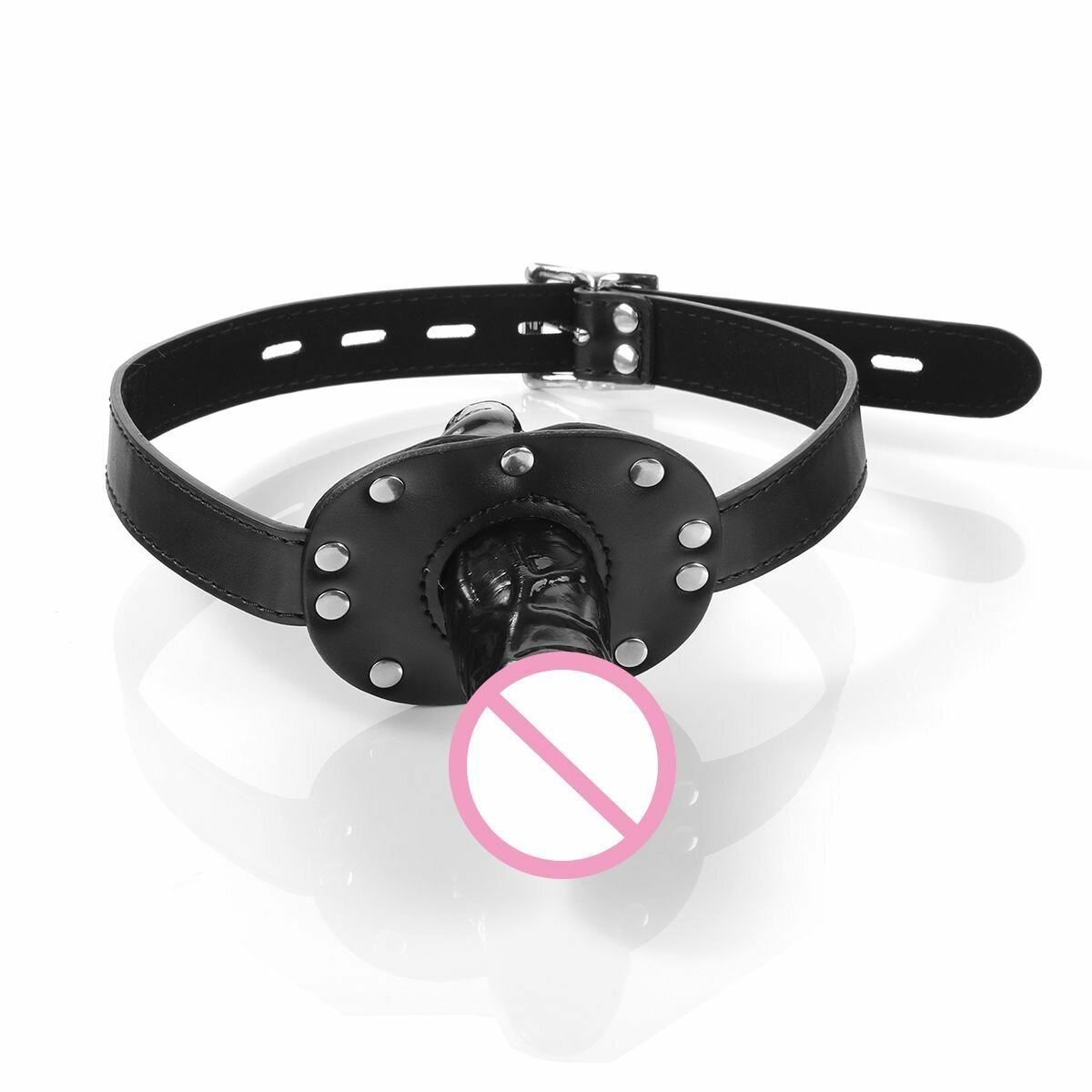 Аксессуар БДСМ, двойной дилдо кляп для рта