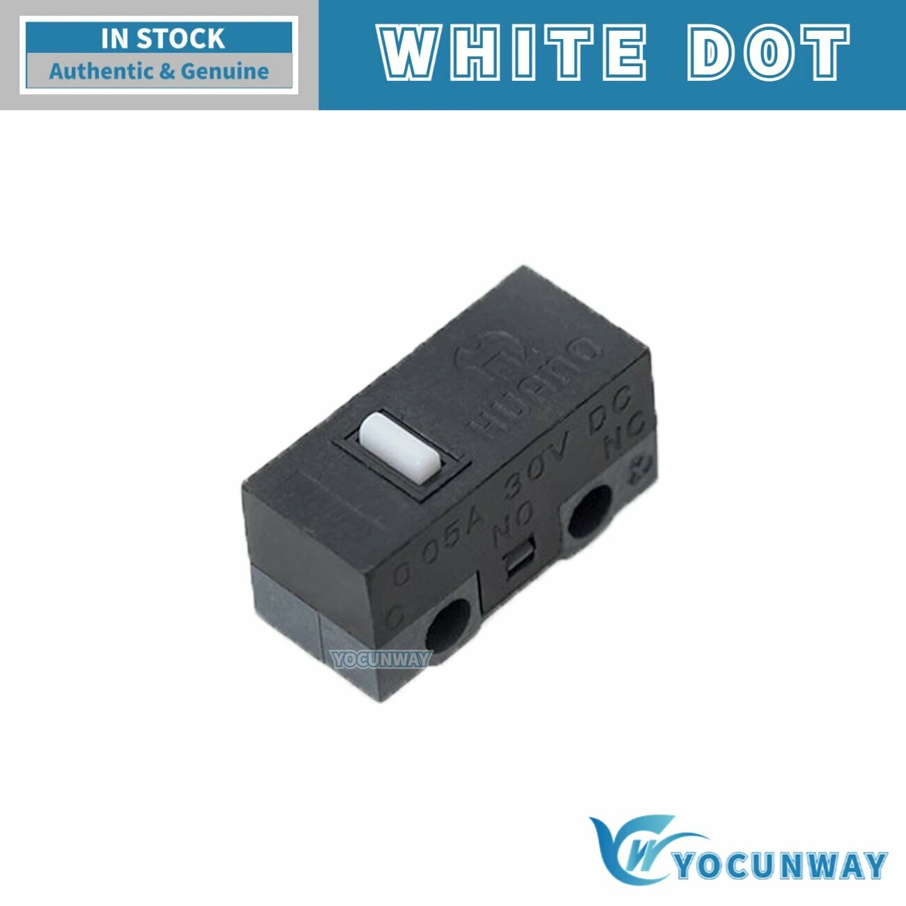 HUANO микропереключатель, черный, розовый, синий, белый, зеленый, желтый, красный горошек White Dot