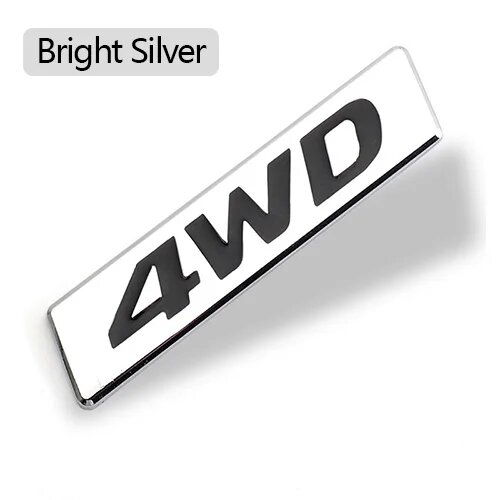4WD эмблема bright silver, автомобильная наклейка