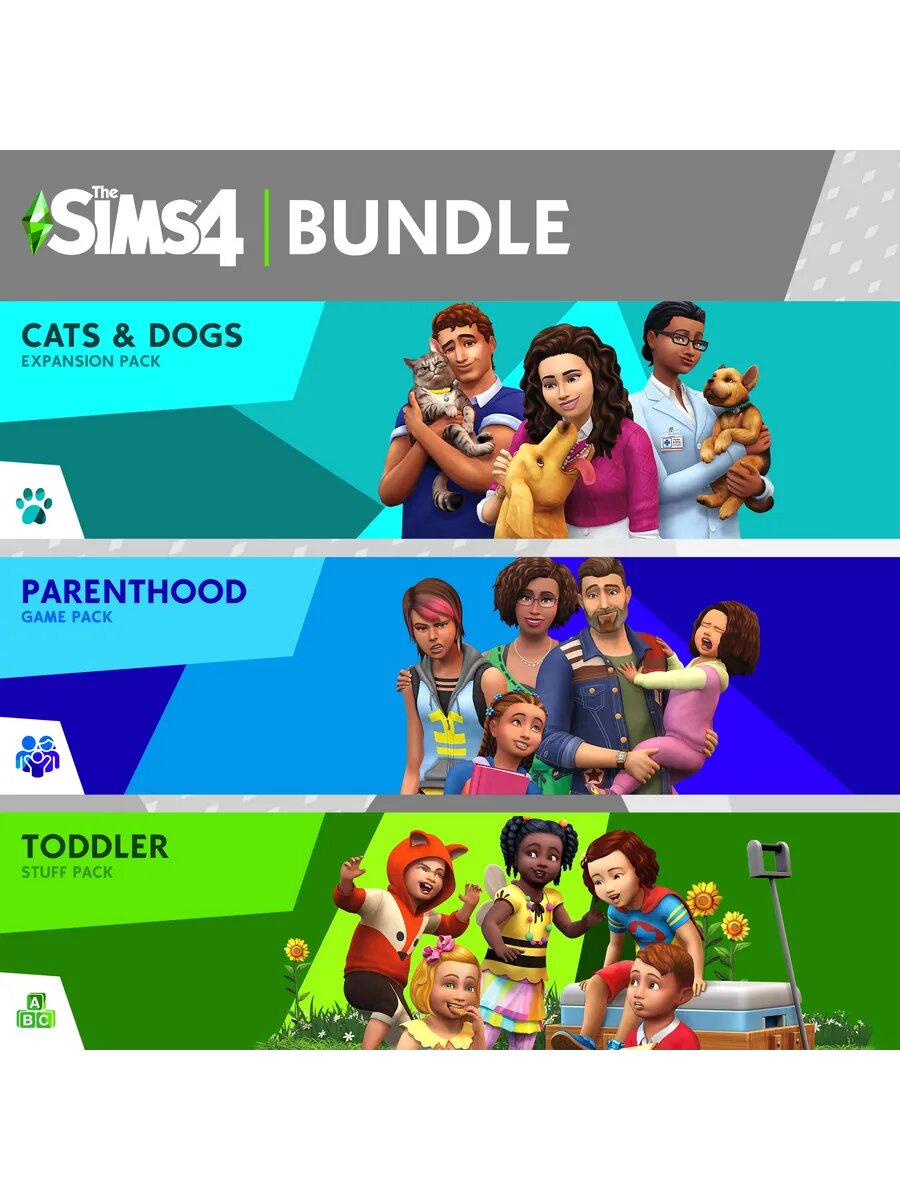 The Sims 4 Bundle - Cats & Dogs, Parenthood, Toddler Stuff
