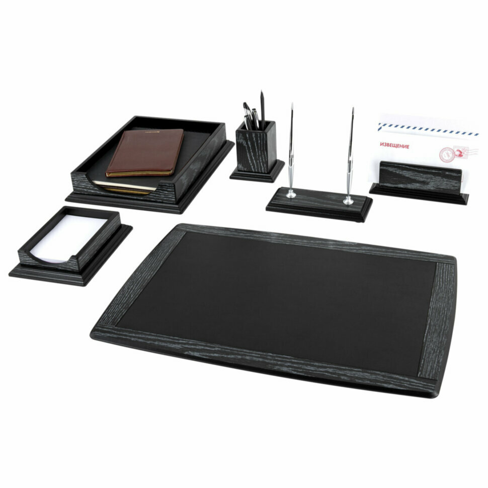 Набор настольный GALANT "Black Hawk" из дерева, 6 предметов, цвет "чёрный дуб", 238167, 238167