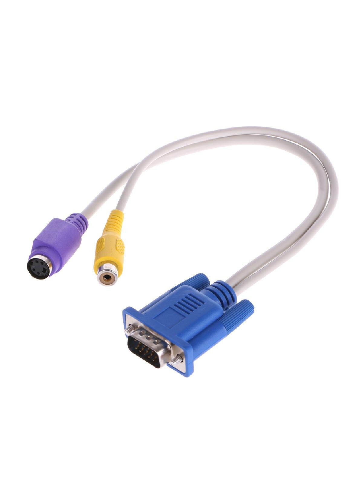 Composite AV TV Out Adapter Converter Video Cable VGA Male to TV S-Video RCA AV Converter Cable Adapter Fit for PC HDTV