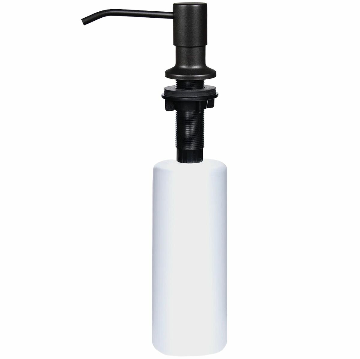 Кухонный дозатор для мыла Hoffger 001 Black Графит встраиваемый, диспенсер для моющего средства