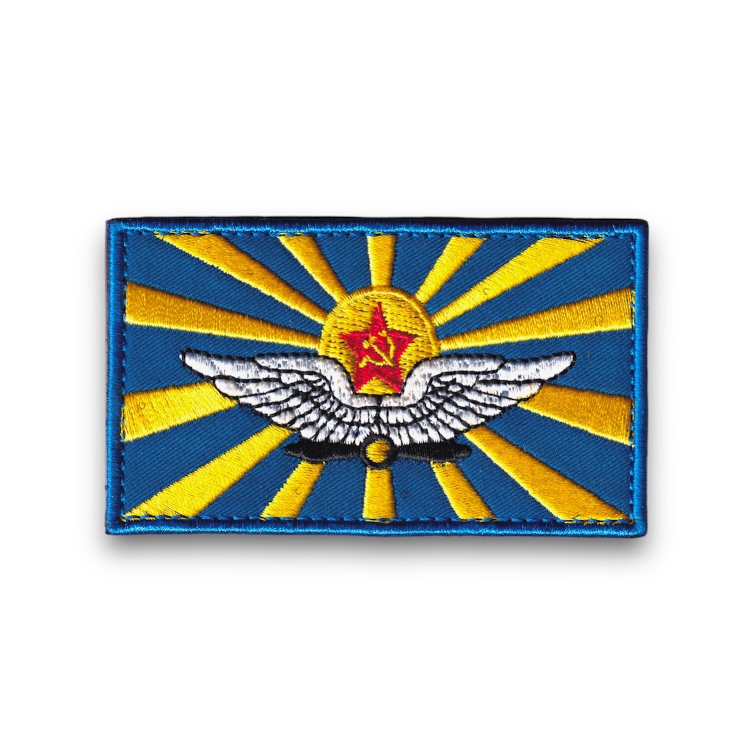 Нашивка ( Шеврон ) Флаг ВВС СССР 85х50 мм (Синий / На липучке)