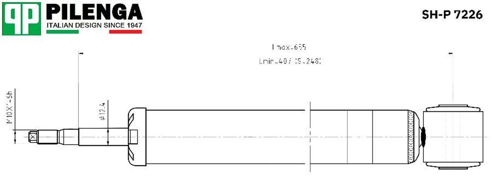 Pilenga shp7226 амортизатор подвески для автомобилей зад газ