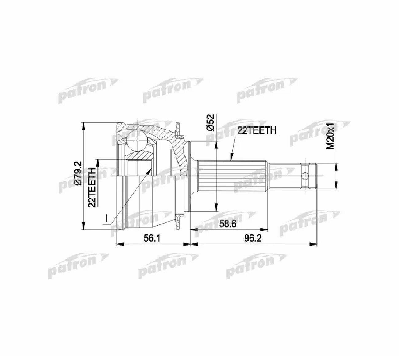Шрус наружный для автомобилей PATRON PCV1234 (запчасти и комплектующие)