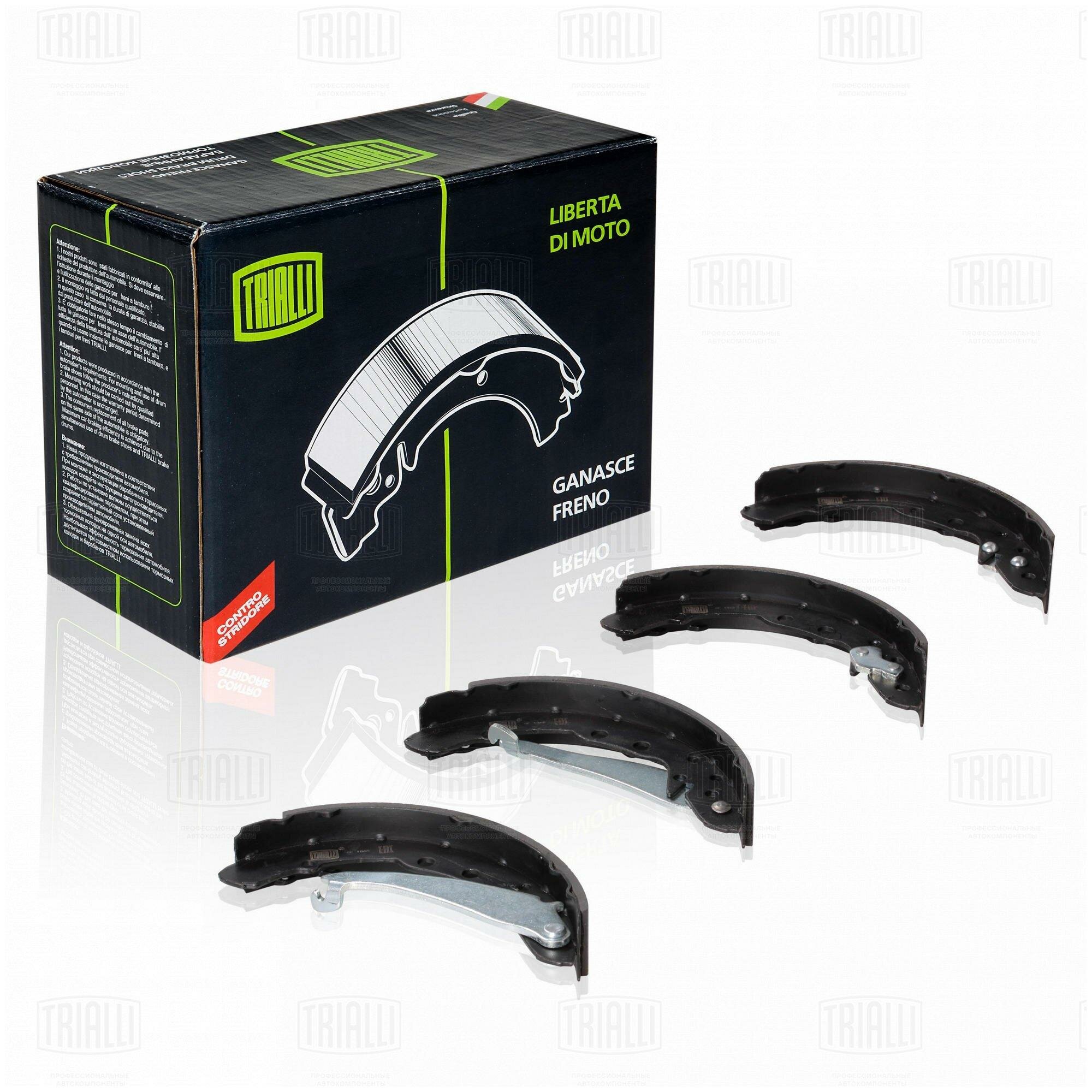 Trialli колодки тормозные для vw passat b3 (88-) барабанные 230x40 т/с ate gf1865