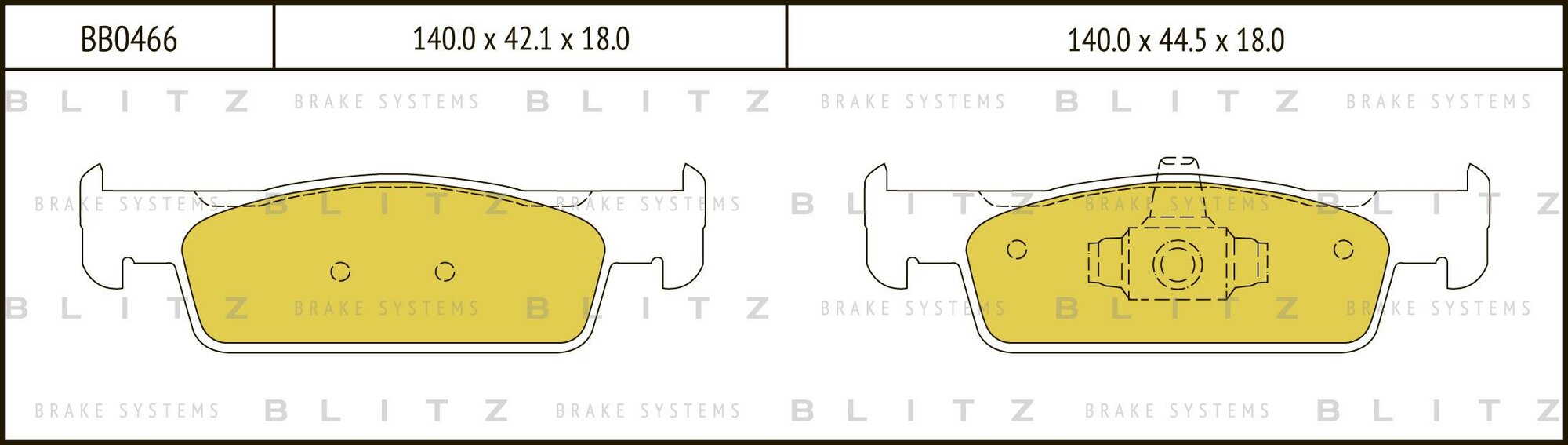 Blitz колодки тормозные дисковые передние renault logan ii, sandero ii 12- bb0466