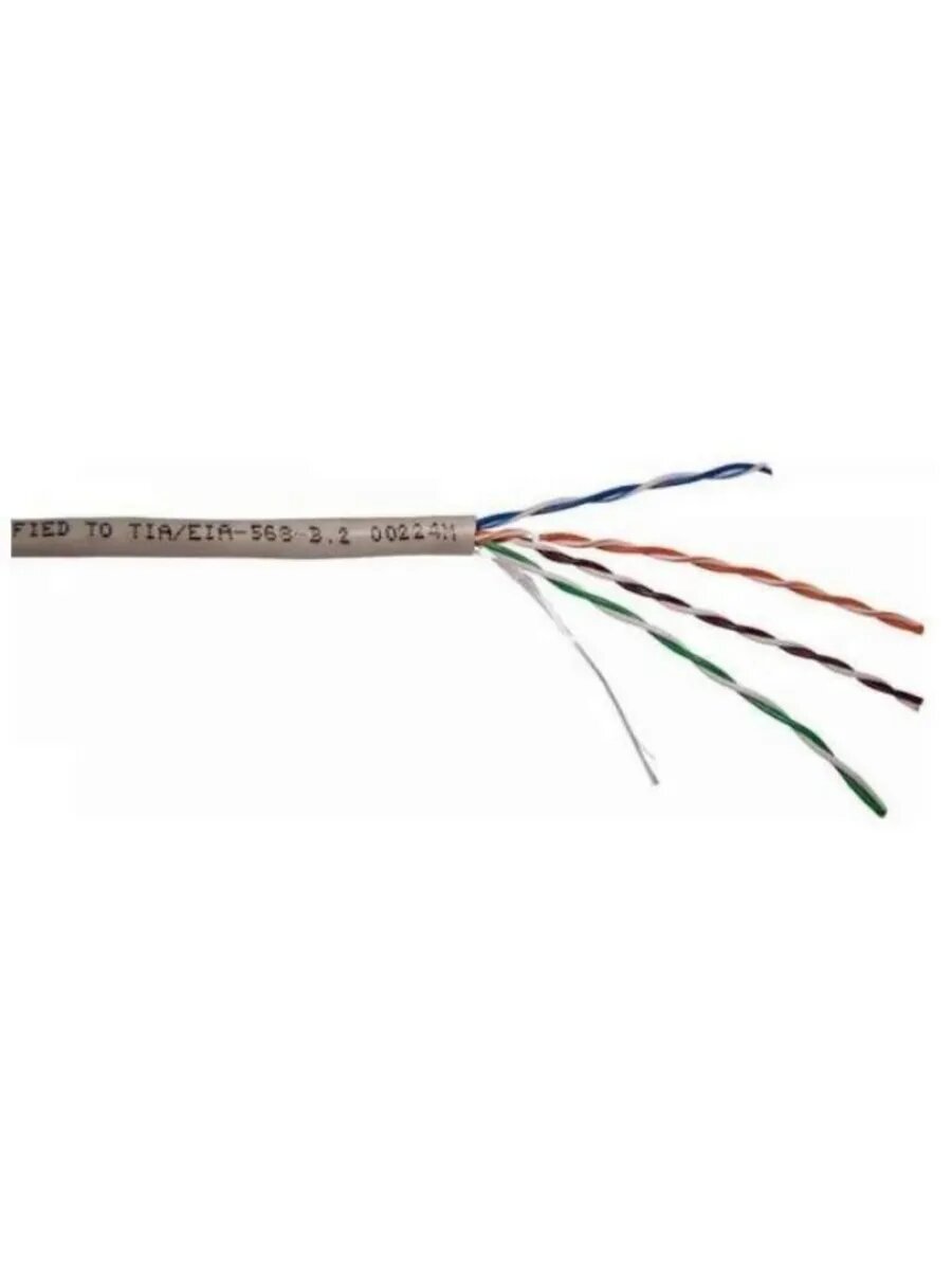 Кабель информационный Lanmaster TWT-5EUTP-XS/100 кат.5E UTP 4 пары 24AWG PVC внутренний 100м серый
