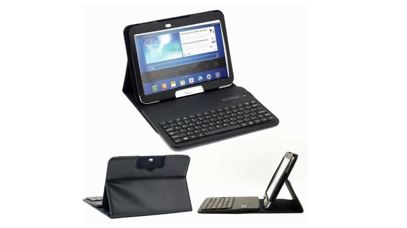 Съёмная беспроводная Bluetooth-клавиатура чехлом для Apple iPad 9.7 (2017) и Apple iPad 9.7 (2018) . Черная