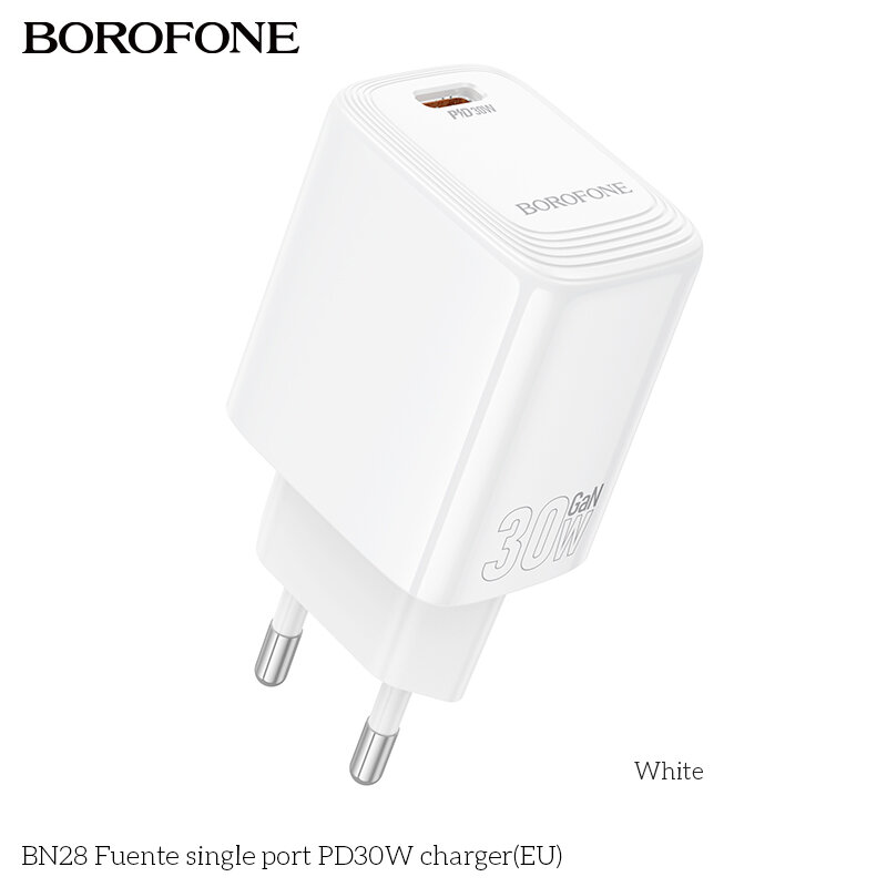 Сетевой адаптер Borofone BN28 GAN 30W белый