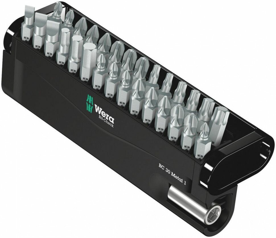 Набор бит универсальный SL PH PZ TX HEX Bit-Check 30 Metal 1, 30 предметов Wera WE-057434