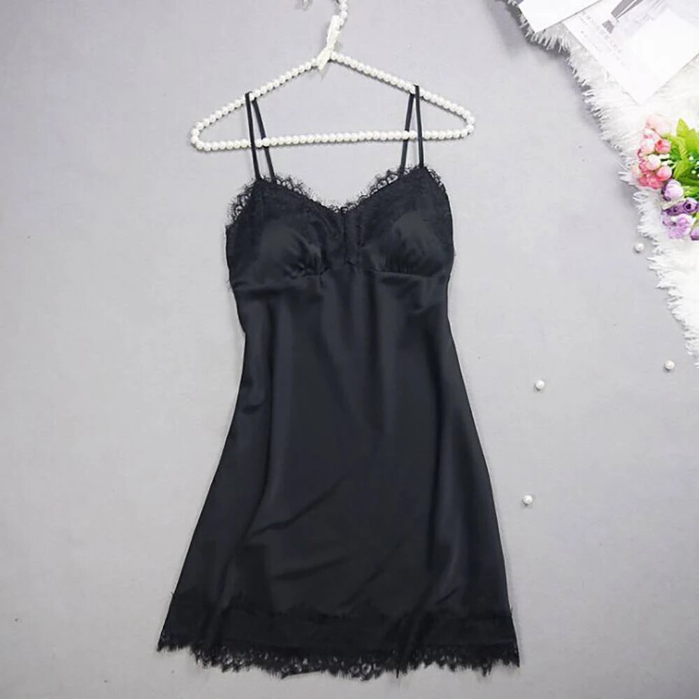 Женская сексуальная пижама-комбинация из полиэстера Teddy'sRobe Черный, М, черный