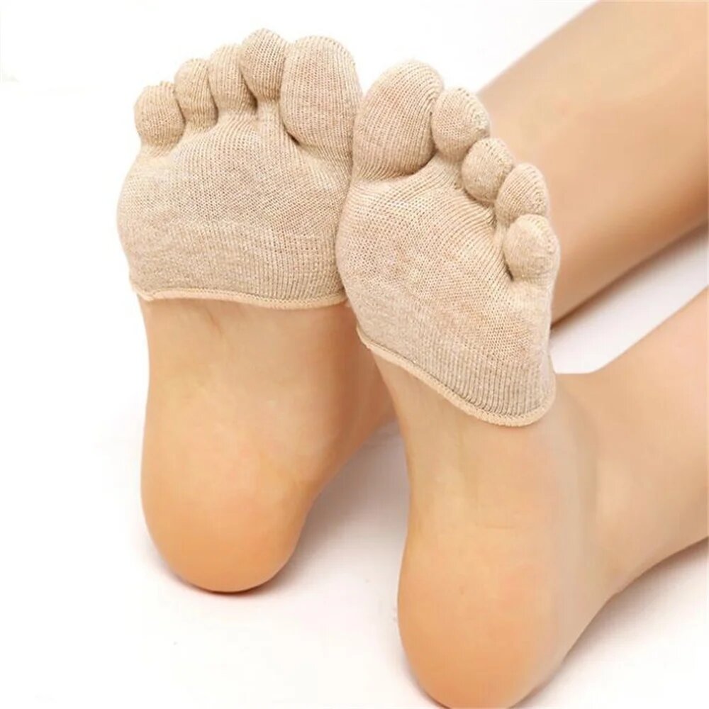 Ортопедические носки с пятью пальцами для ортопедические разделители, корректор деформации Beige 2