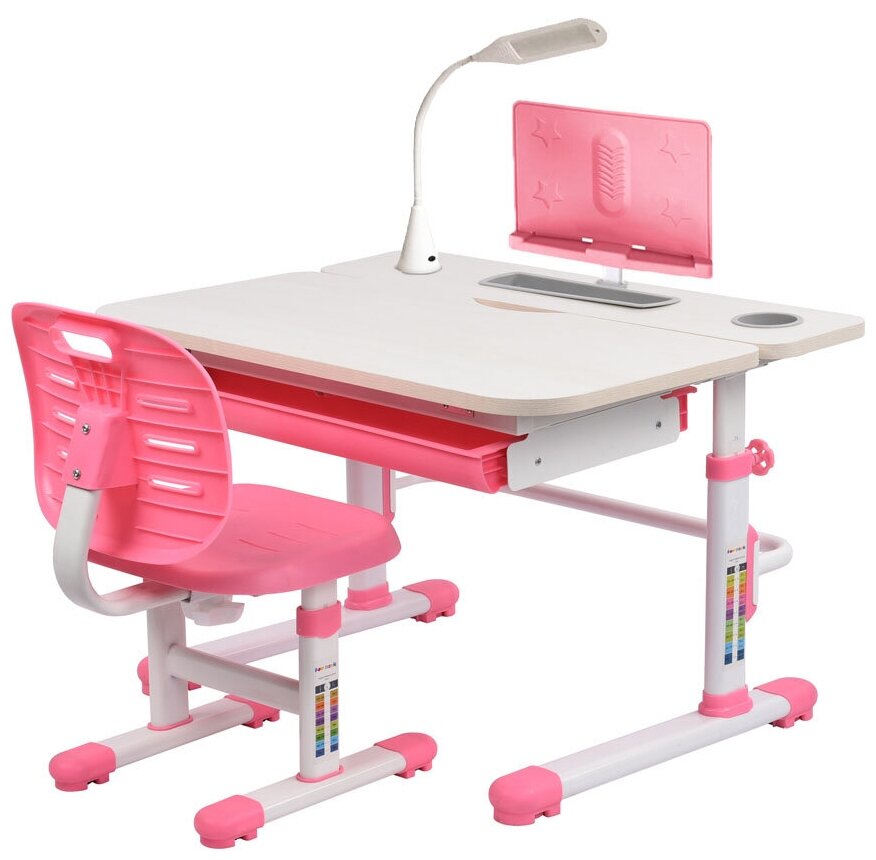 Комплект парта + стул Littonia Pink-w + лампа — купить в интернет ...