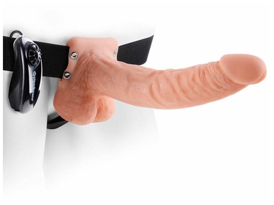 Фаллопротез с вибрацией «Fetish Fantasy», телесный, 24 см, регулируемый ремень, ПВХ