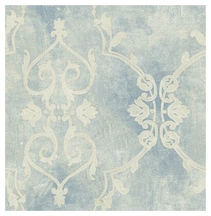 Обои бумажные KT Exclusive Renaissance RN60302, вензеля дамаски, 0.53м х 10м, голубые