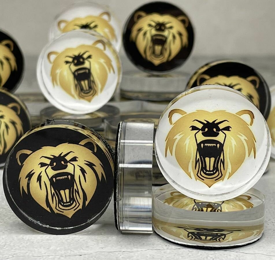 Фишки для нард "Яростный Медведь", 30 шт, 27 мм, орг. стекло