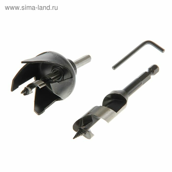 Набор для установки врезных замков , сверло шнековое 22 мм , коронка 54 мм