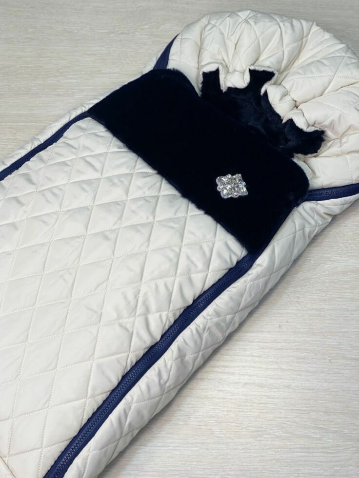 Конверт для новорожденного зима до -20 градусов, молочный