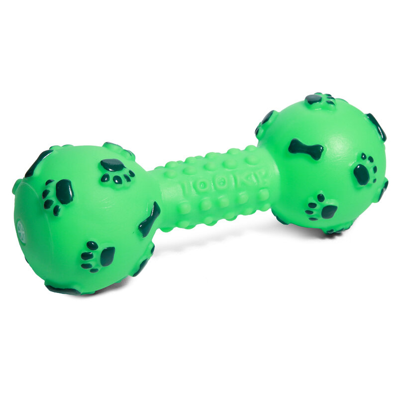 Игрушка для собак "Гантель с лапками и косточками", 14см, Triol